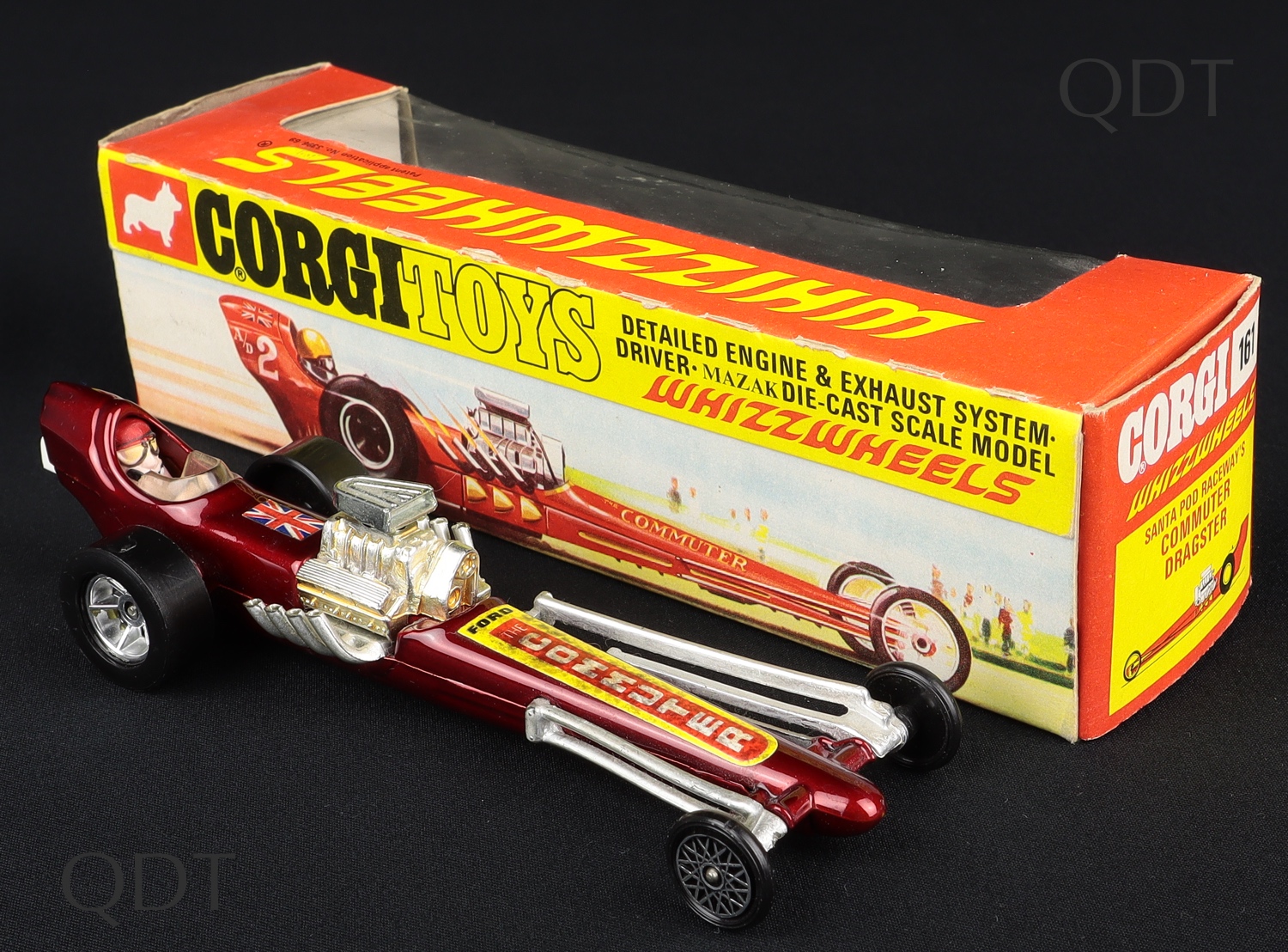 Corgi Toys 161 Santa Pod Raceway's Commuter Dragster - QDT
