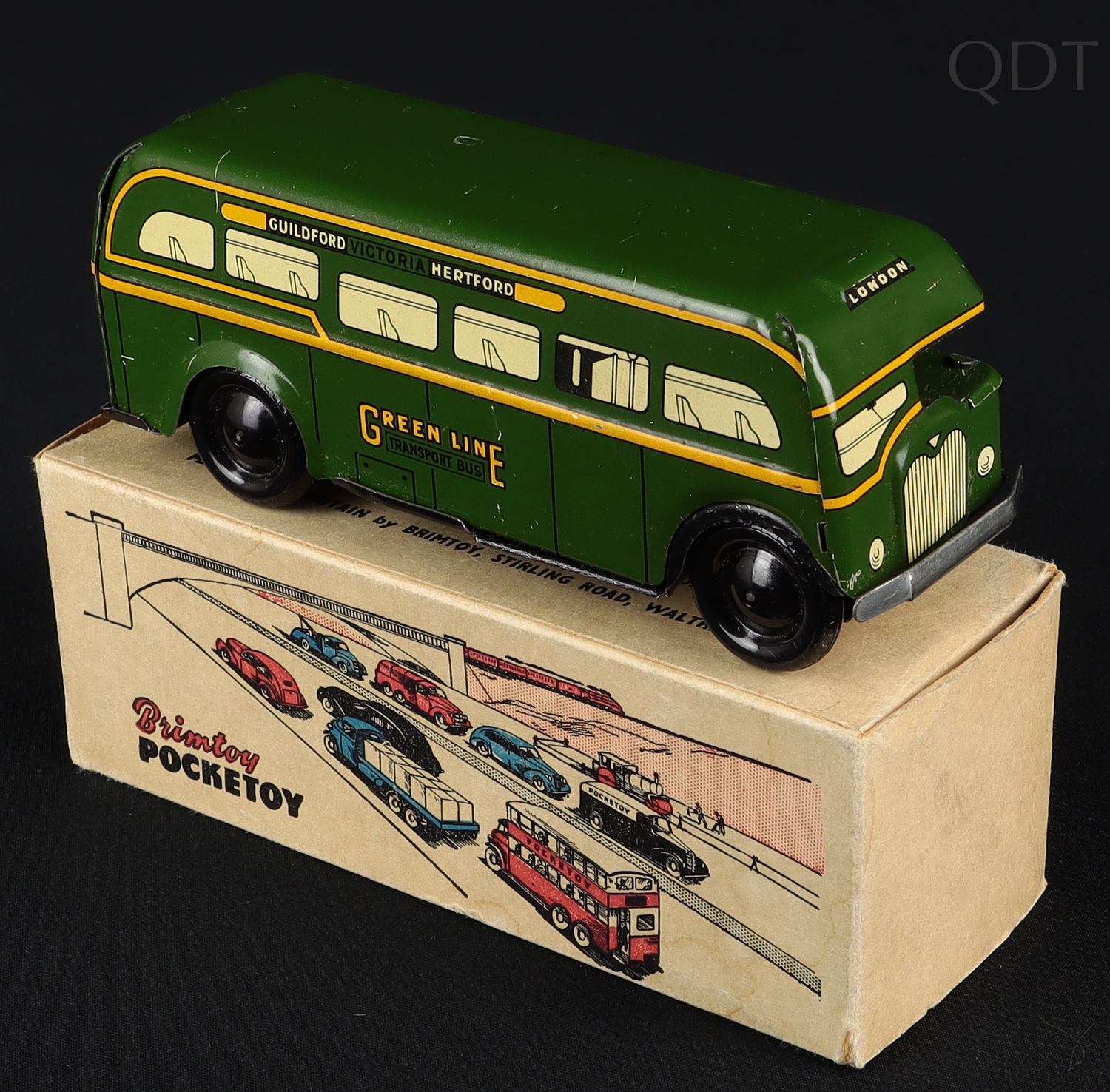 Brimtoy 'Pocketoy' 9/507 Mechanical Single Deck 'Green Line' Half Cab ...