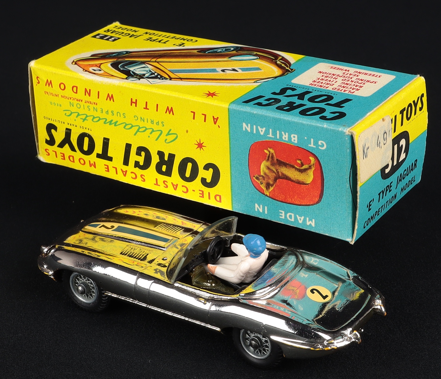 Corgi Toys 312 'E' Type Jaguar Competition Model - QDT