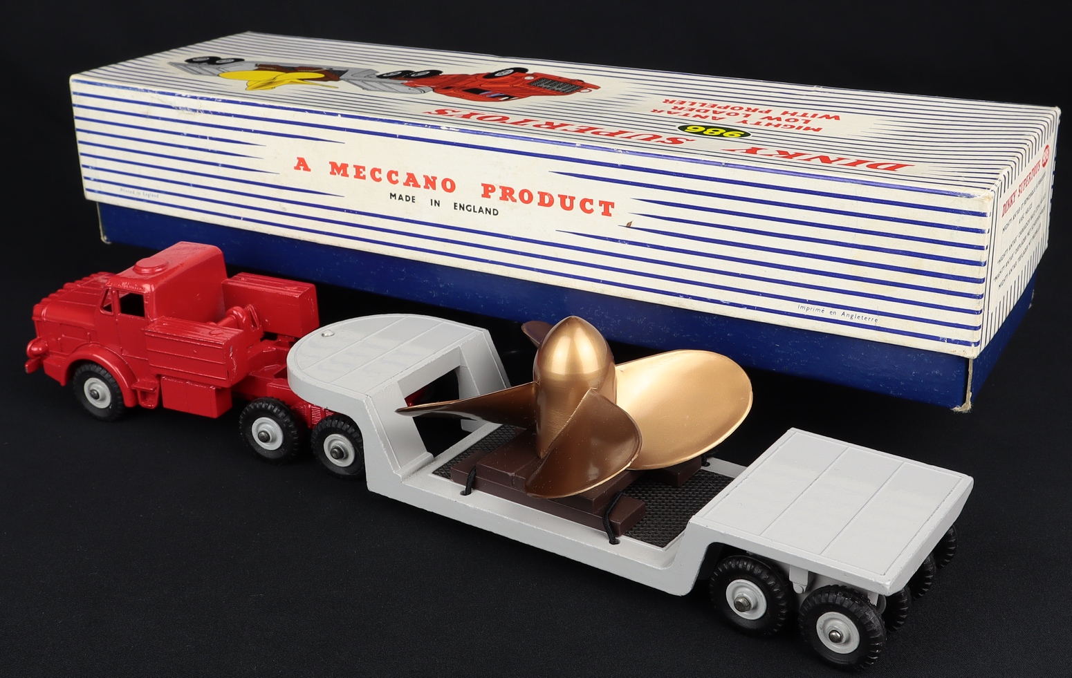 Dinky Toys 986 Mighty Antar Low Loader with Propeller - QDT