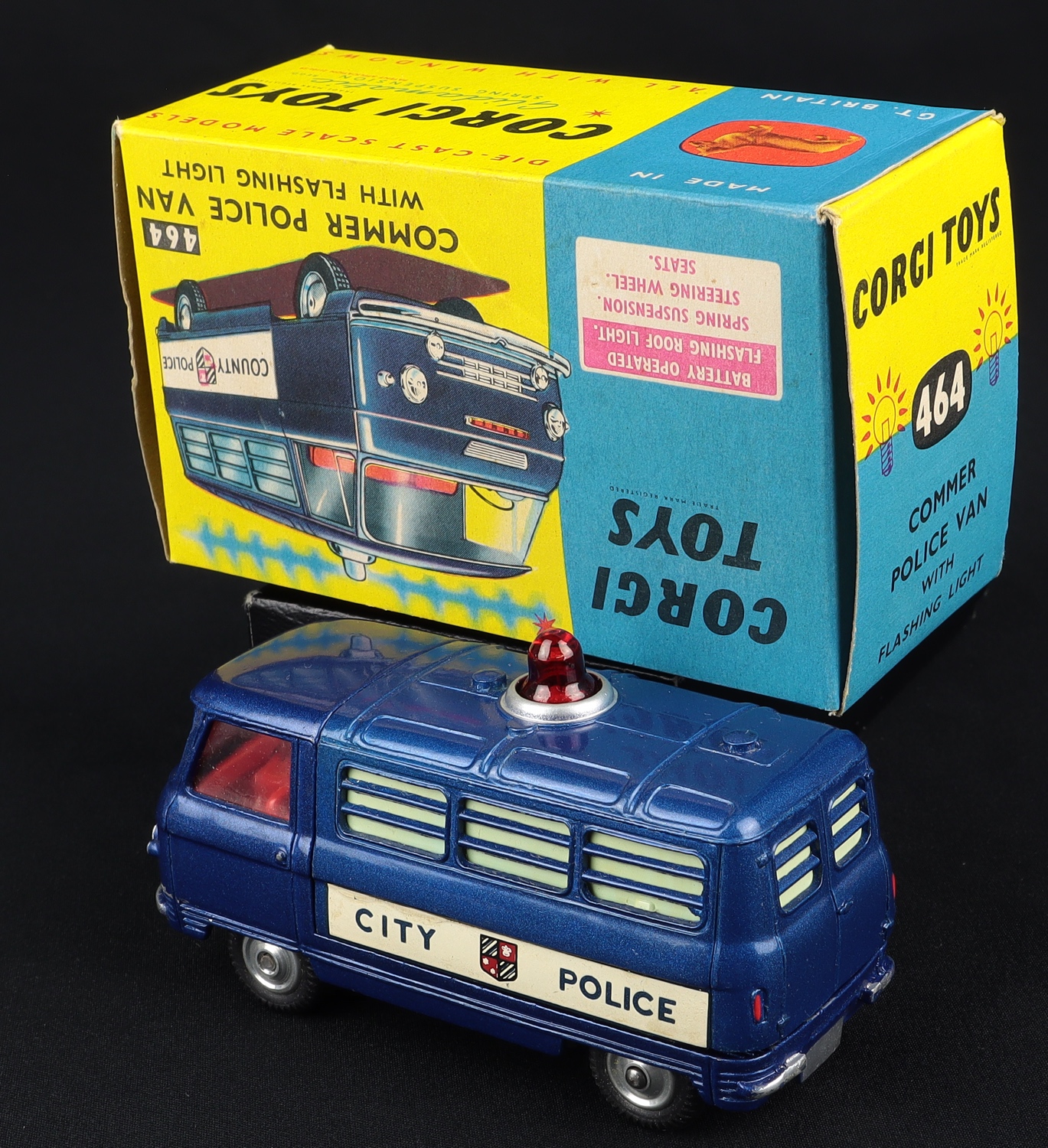 Corgi Toys 464 Commer Police Van 'City Police' - QDT