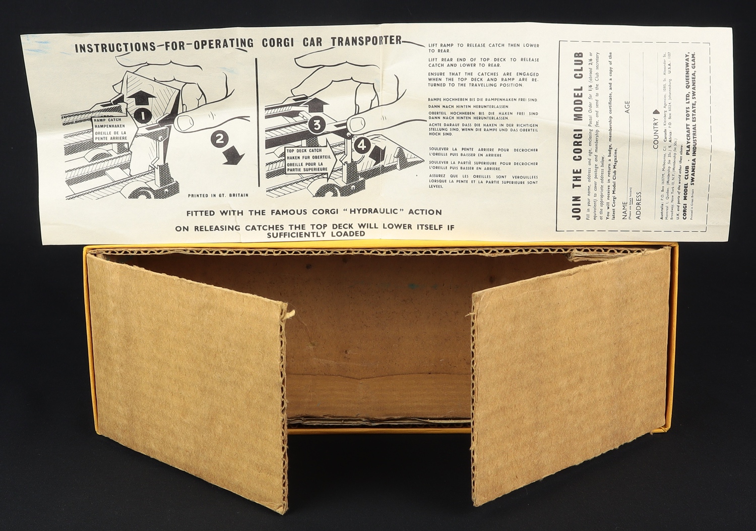 Corgi Toys 1101 Bedford 'S' Carrimore Car Transporter - QDT