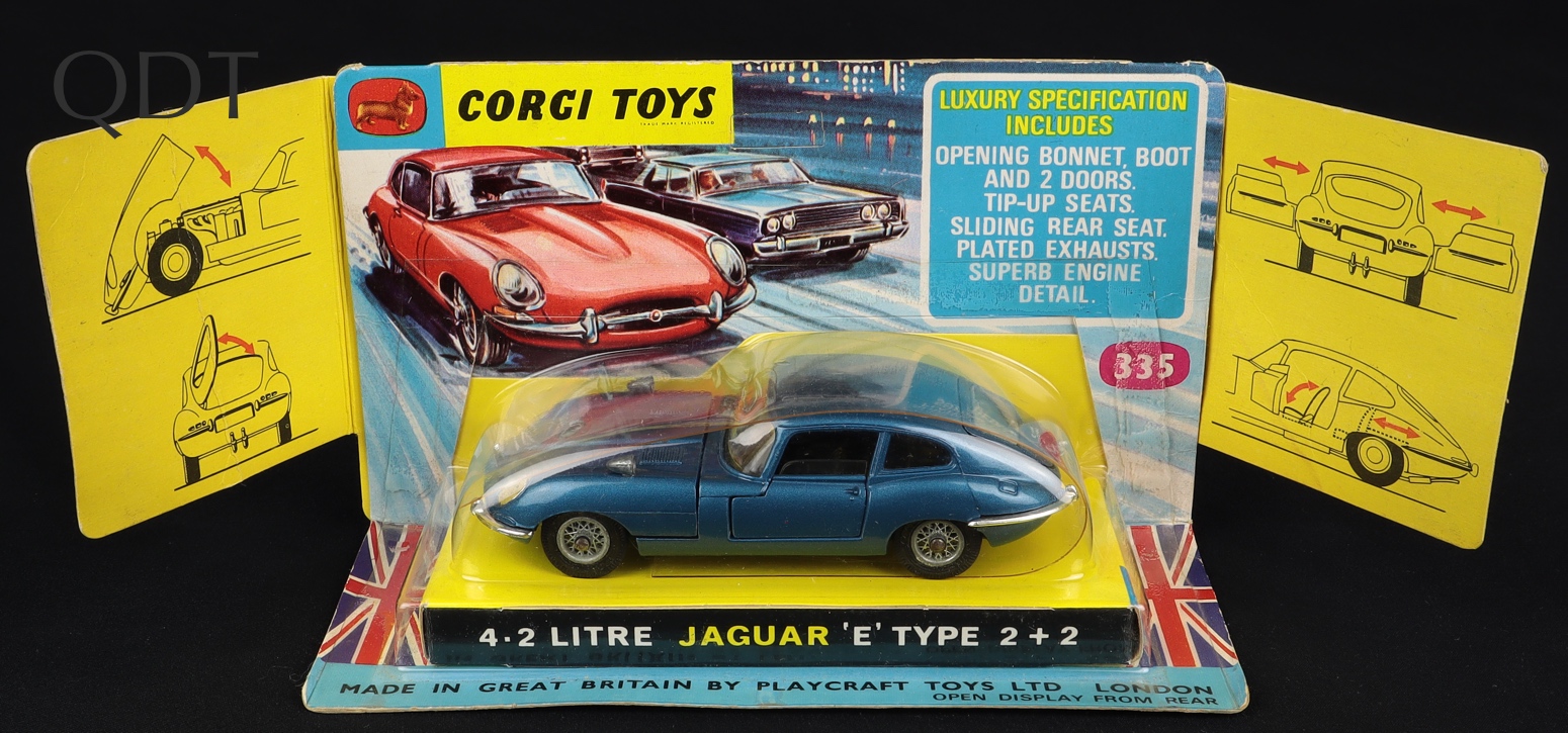 Corgi Toys 335 4.2 Litre E Type Jaguar - QDT