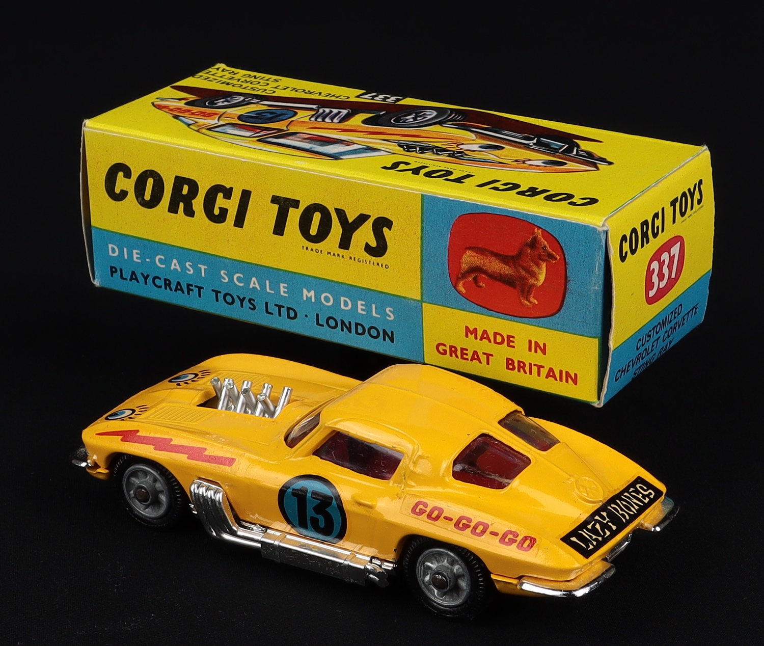 Corgi Toys 337 Chevrolet Corvette Sting Ray - QDT