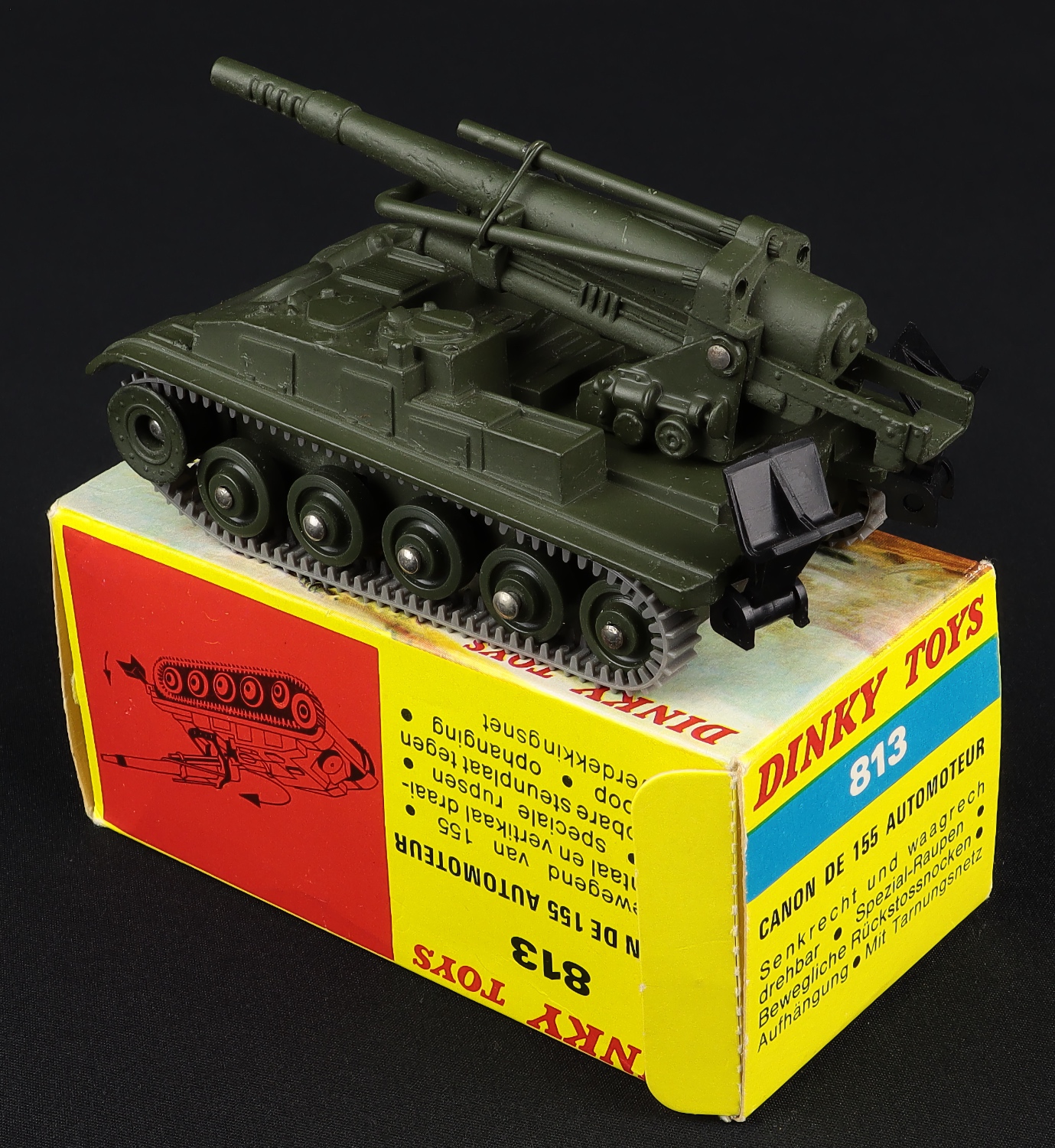 French Dinky Toys 813 AMX 155mm Self-propelled Gun - QDT