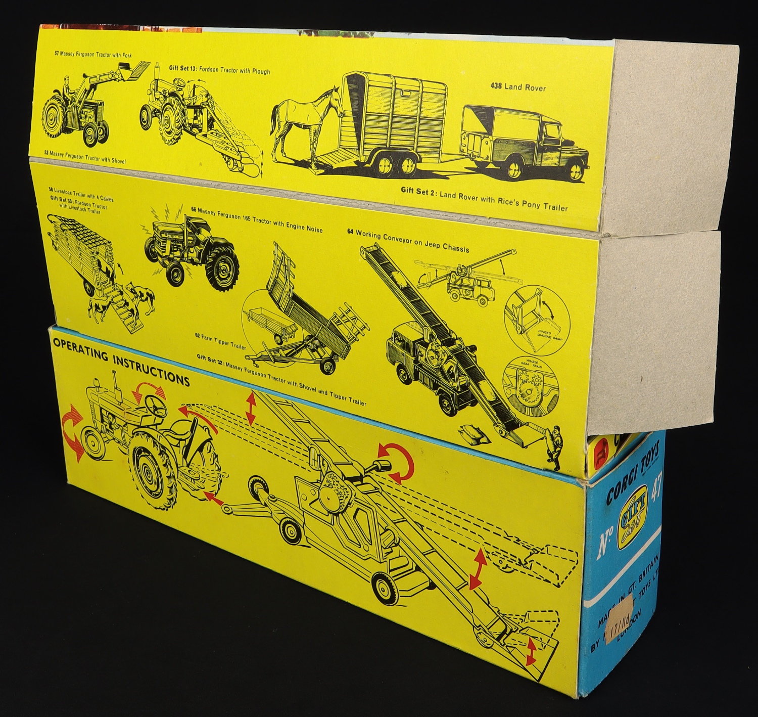 Corgi Toys Gift Set 47 Working Conveyor on Trailer & Ford 5000 Super ...